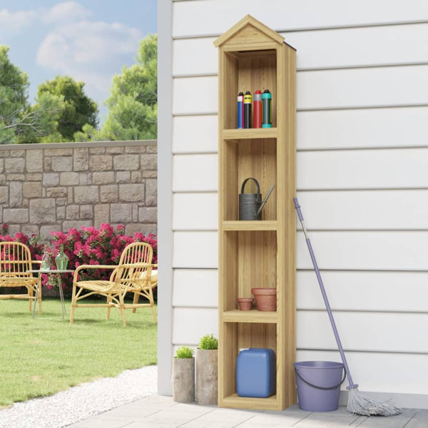 Brambly Cottage Connah 1 ft. 3 in. W x 1 ft. 1 in. D Solid Wood Overlap ...
