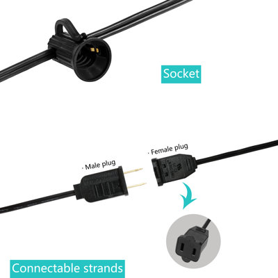 17 Stories Outdoor 25 - Bulb 25'' Plug-in Globe String Light | Wayfair