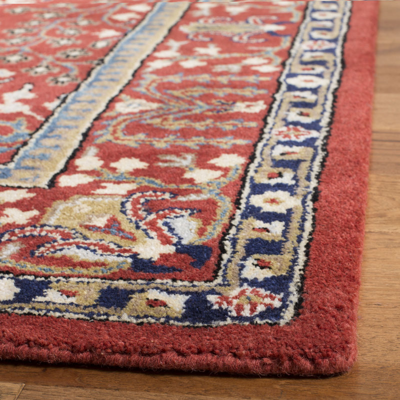 Lark Manor Armintha Oriental Handmade Tufted Wool Red Area Rug ...