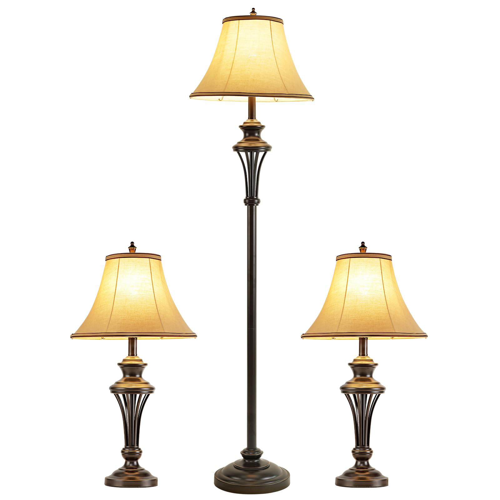 Darby Home Co Elegant Retro Floor And Table Lamp Set - Classic Design ...