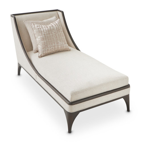 Michael Amini Paris Chic Armless Chaise - Cremini/Espresso | Perigold