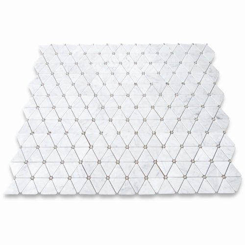 Marble Online 11" x 13" Marble Grid Mosaic Wall & Floor Tile | Wayfair