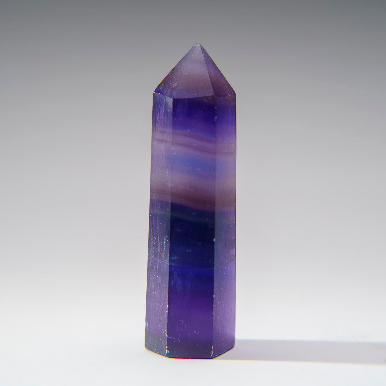 Astro Gallery of Gems Genuine Polished Purple/Blue Fluorite Point from ...