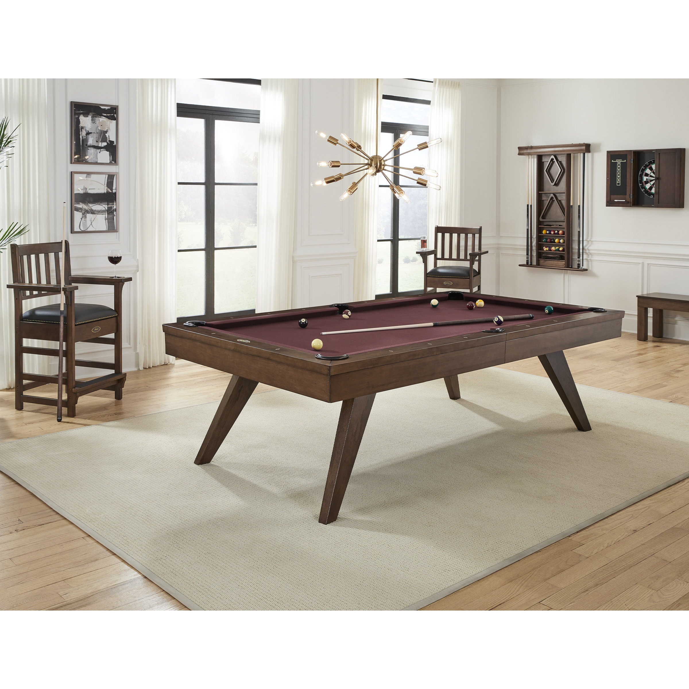 Imperial International 7' Oslo Pool Table in Whiskey Finish with ...