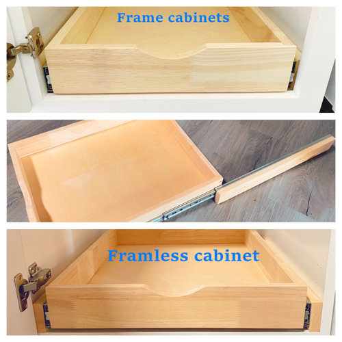 Rebrilliant Malaree Slide-Out Shelf Soft Close Rails Wood Pull Out Tray ...