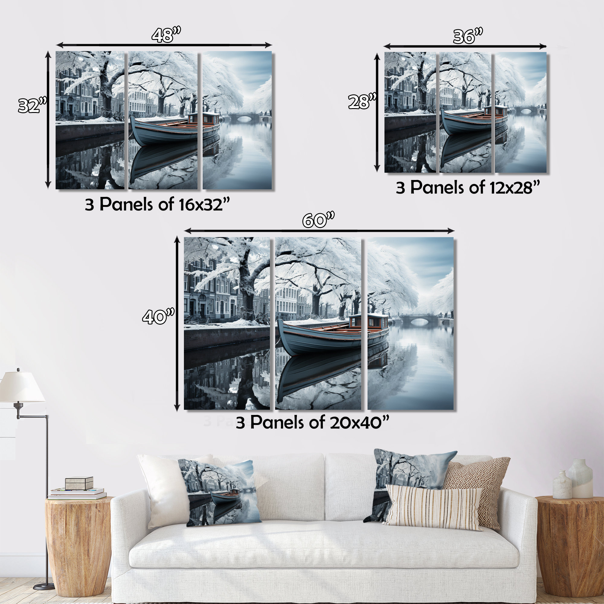 Breakwater Bay White Canal Historic Waterway Slate - Canals Metal Wall ...
