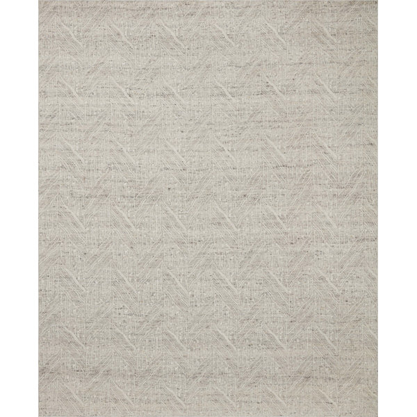Foundry Select Rupini Handmade Hand Woven Silver/Ivory Rug | Wayfair