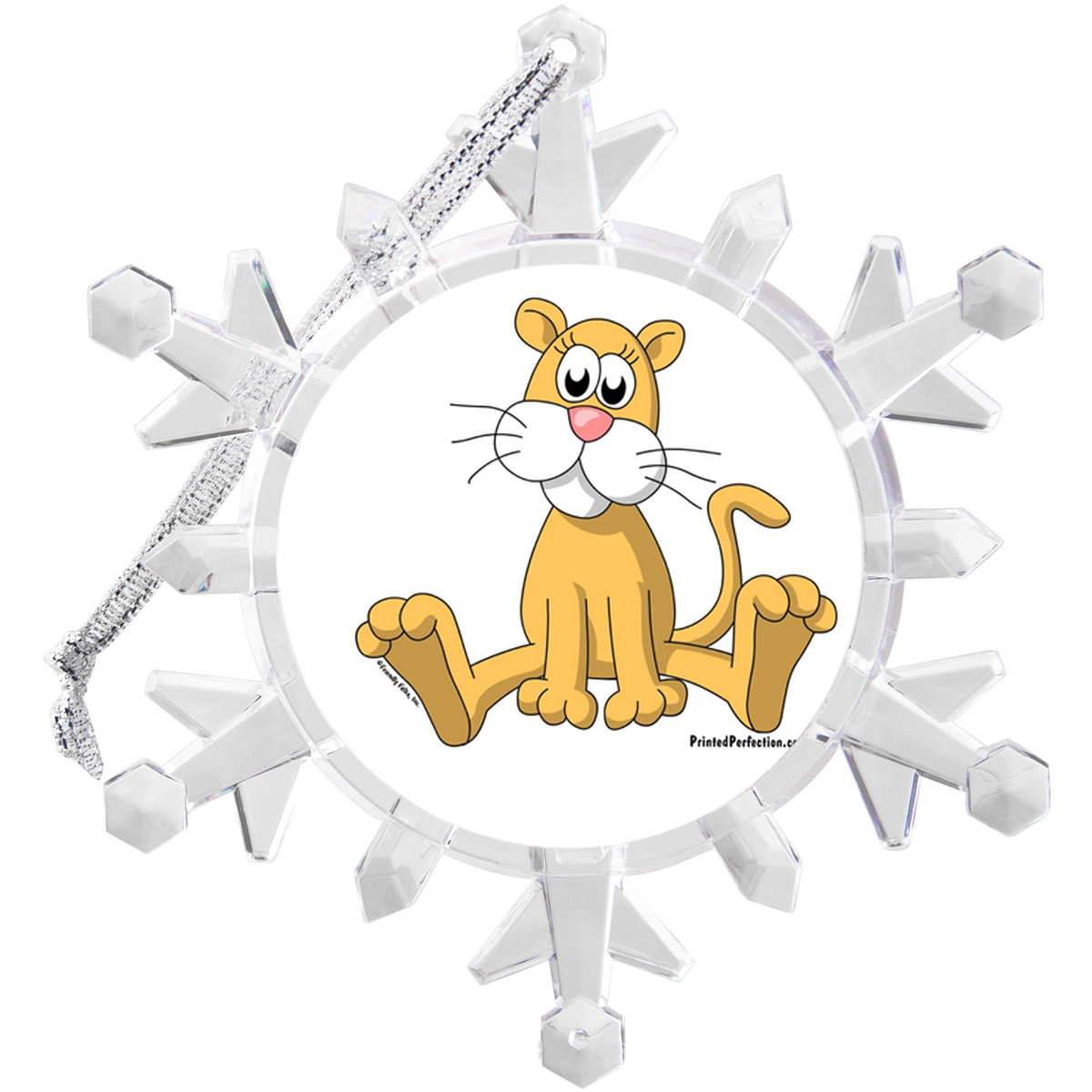 Printed Perfection Personalized Lion - Female Lighted LED Snow Flake ...