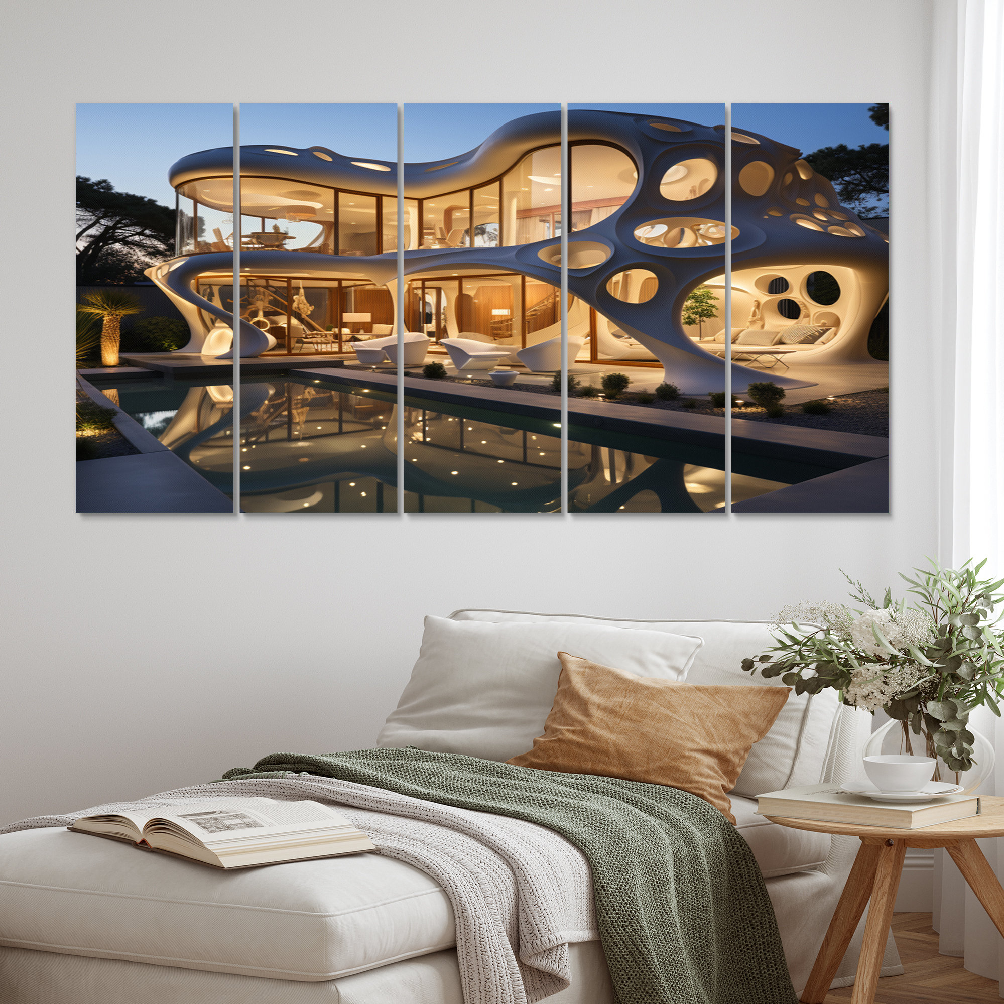 Ebern Designs California Dream House III On Canvas 5 Pieces Print | Wayfair