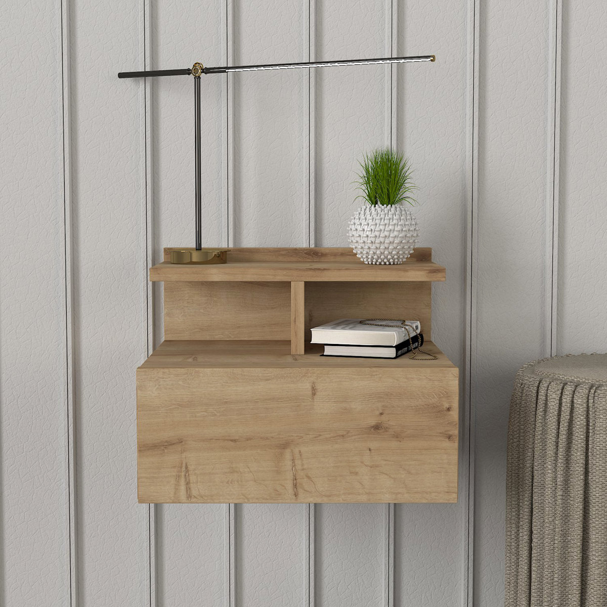 17 Stories Kerrill 1 Drawer Bedside Table Nightstand | Wayfair.co.uk