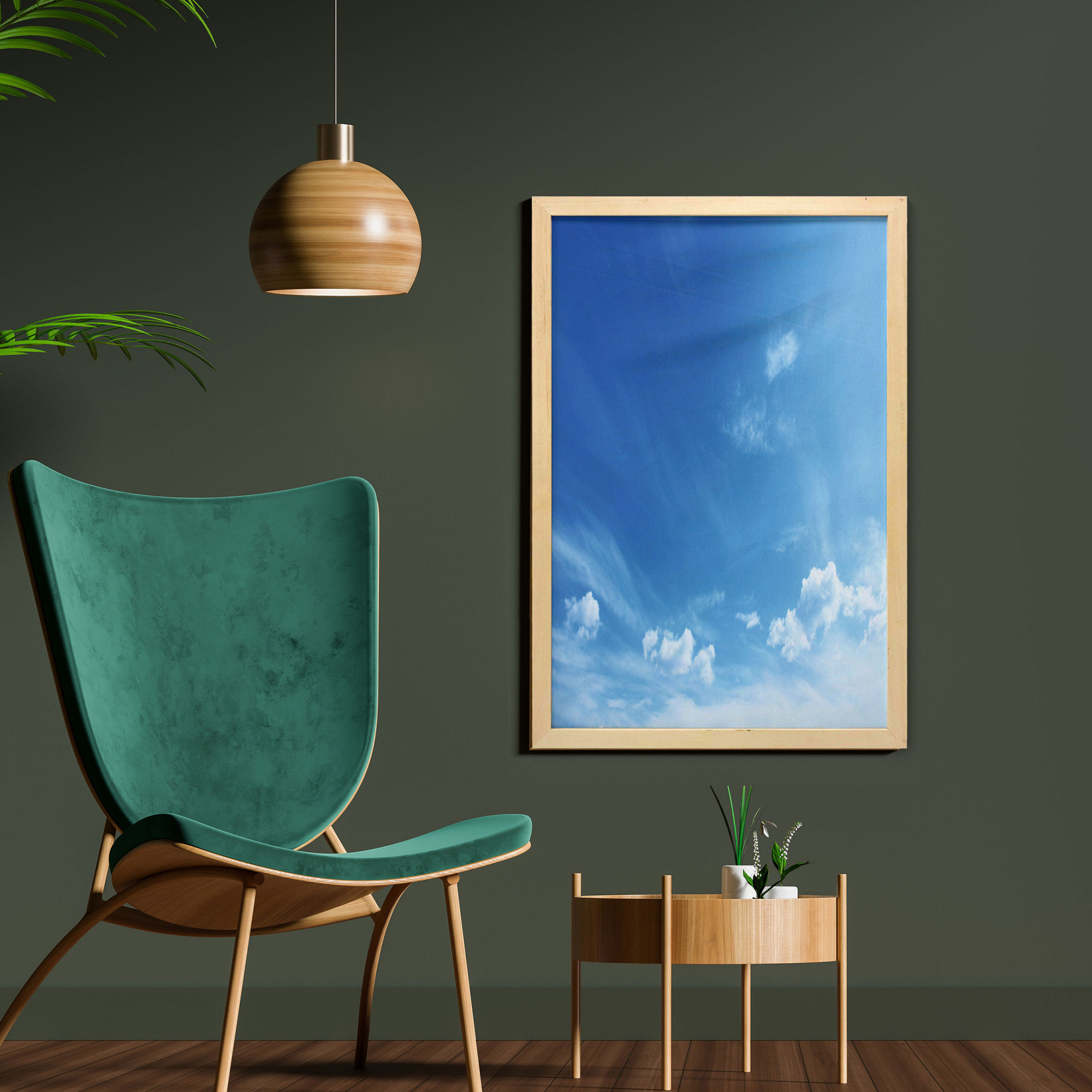 East Urban Home Blue Sky Inspirational Sun Rays and Clouds Weather ...