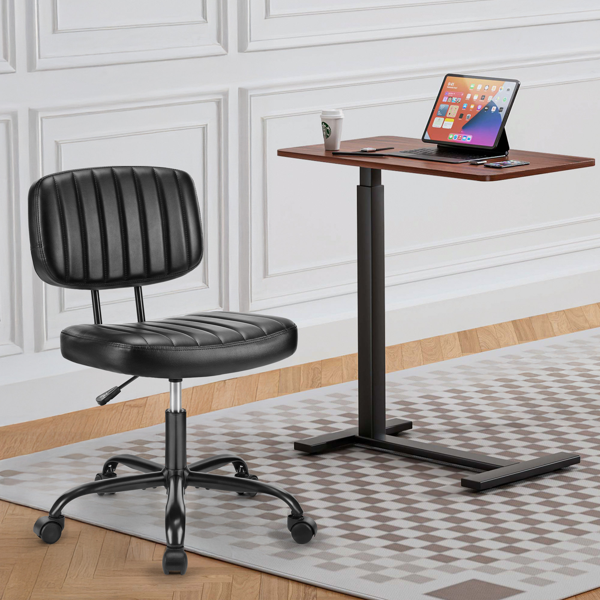 Inbox Zero Home Furniture Set, C-Shaped Mobile Side Table Equiped Small ...