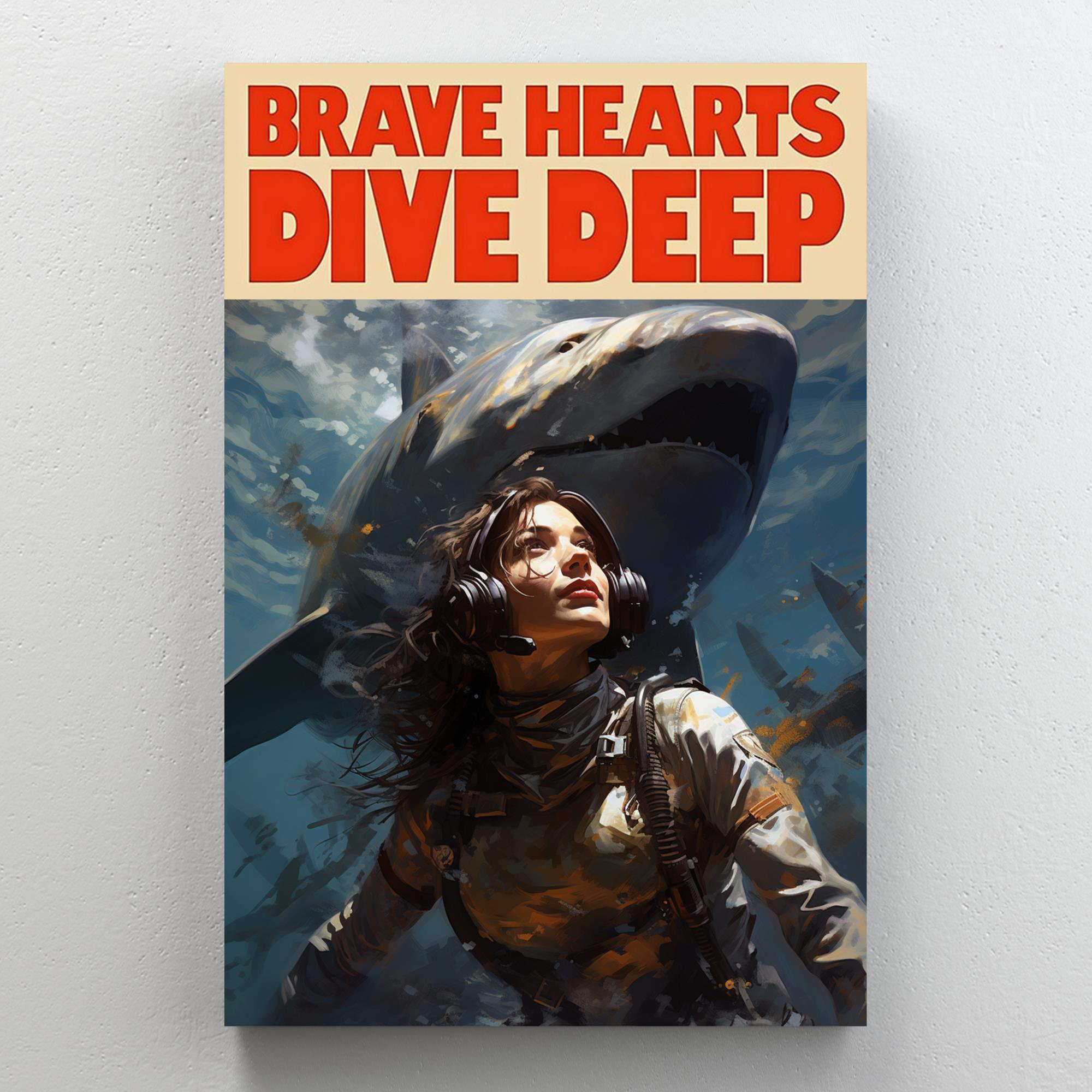 Trinx Brave Hearts Dive Deep - 1 Piece Rectangle Graphic Art Print On ...