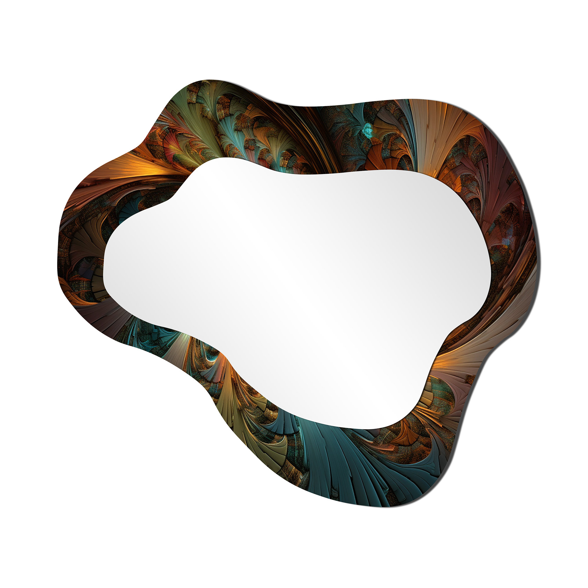Ivy Bronx Dark Rainbow Fractal Spiral III - Fractals Metal Art Decor ...