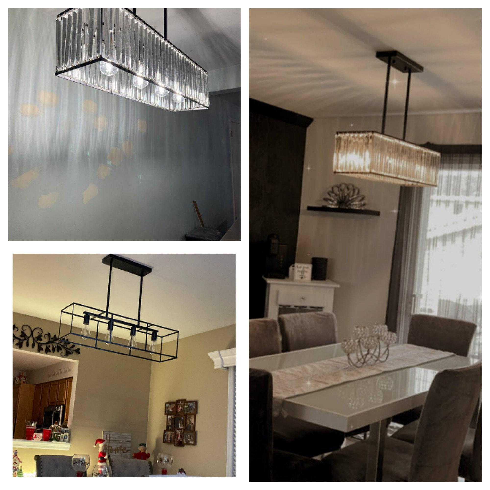 Mercer41 Azal 4 - Light Kitchen Island Square / Rectangle Chandelier ...