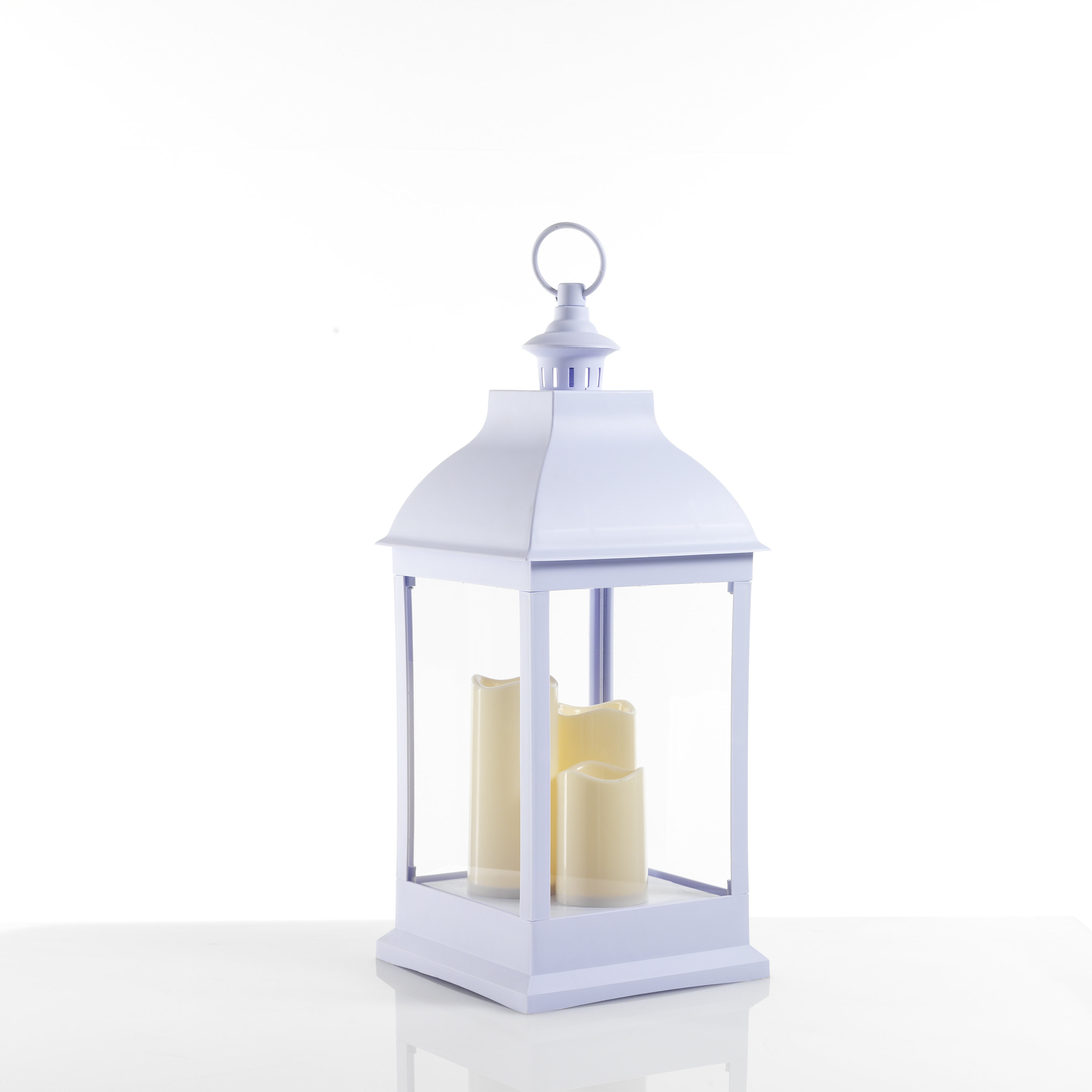 Tomasucci White Battery Powered Integrated LED Outdoor Lantern ...