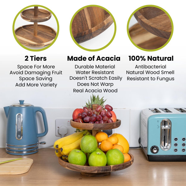 MASMIO Display Fruit Bowl Holder for Countertop Space Saving | Wayfair