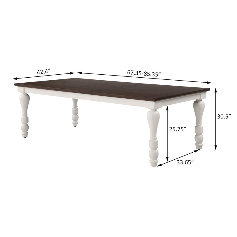 Alcott Hill® Christifer Rectangular Extendable Dining Table in Brown ...