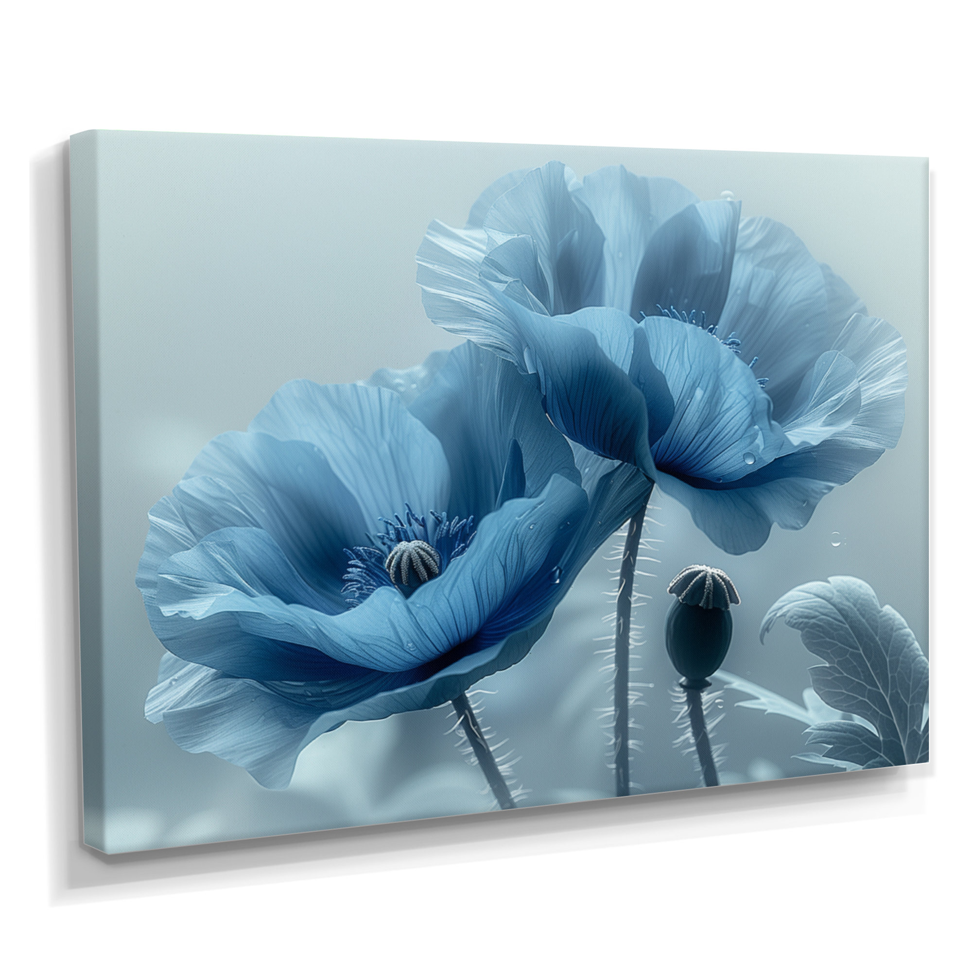 Winston Porter Blue Grey Ethereal Beauty Poppies II - Poppies Wall Art ...
