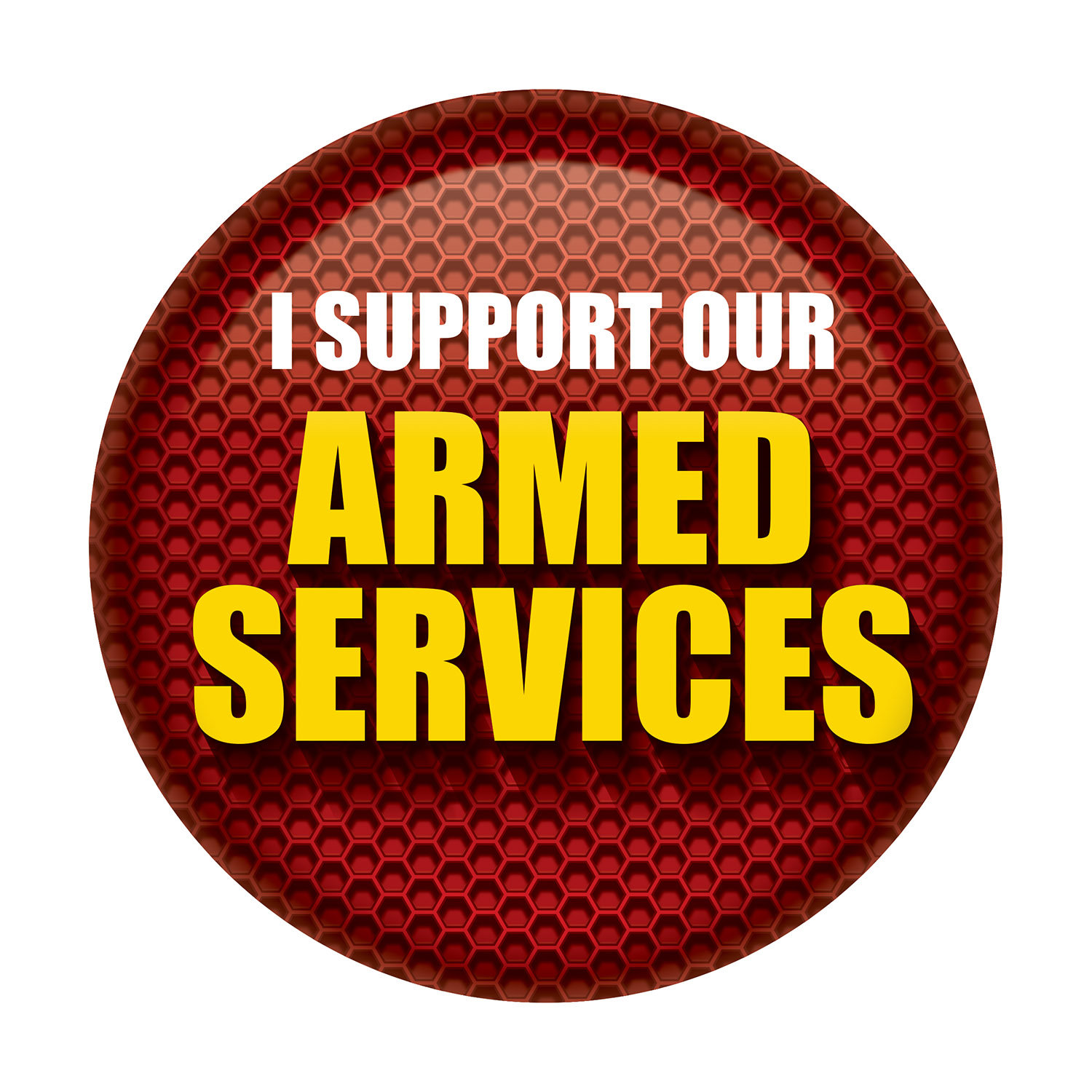 17 Stories I Support Our Armed Services Button | Wayfair
