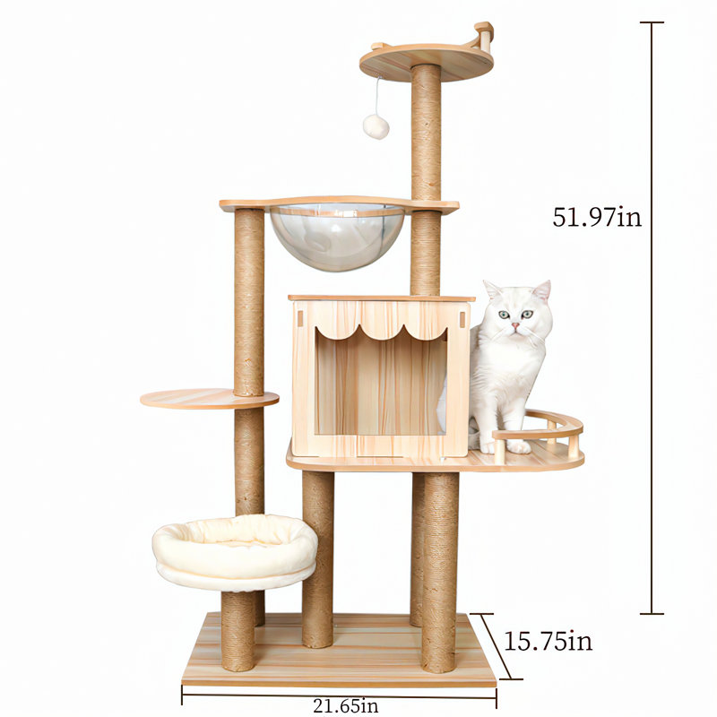 Tucker Murphy Pet™ Frentz 51.97'' H Multi-Level Cat Tree | Wayfair