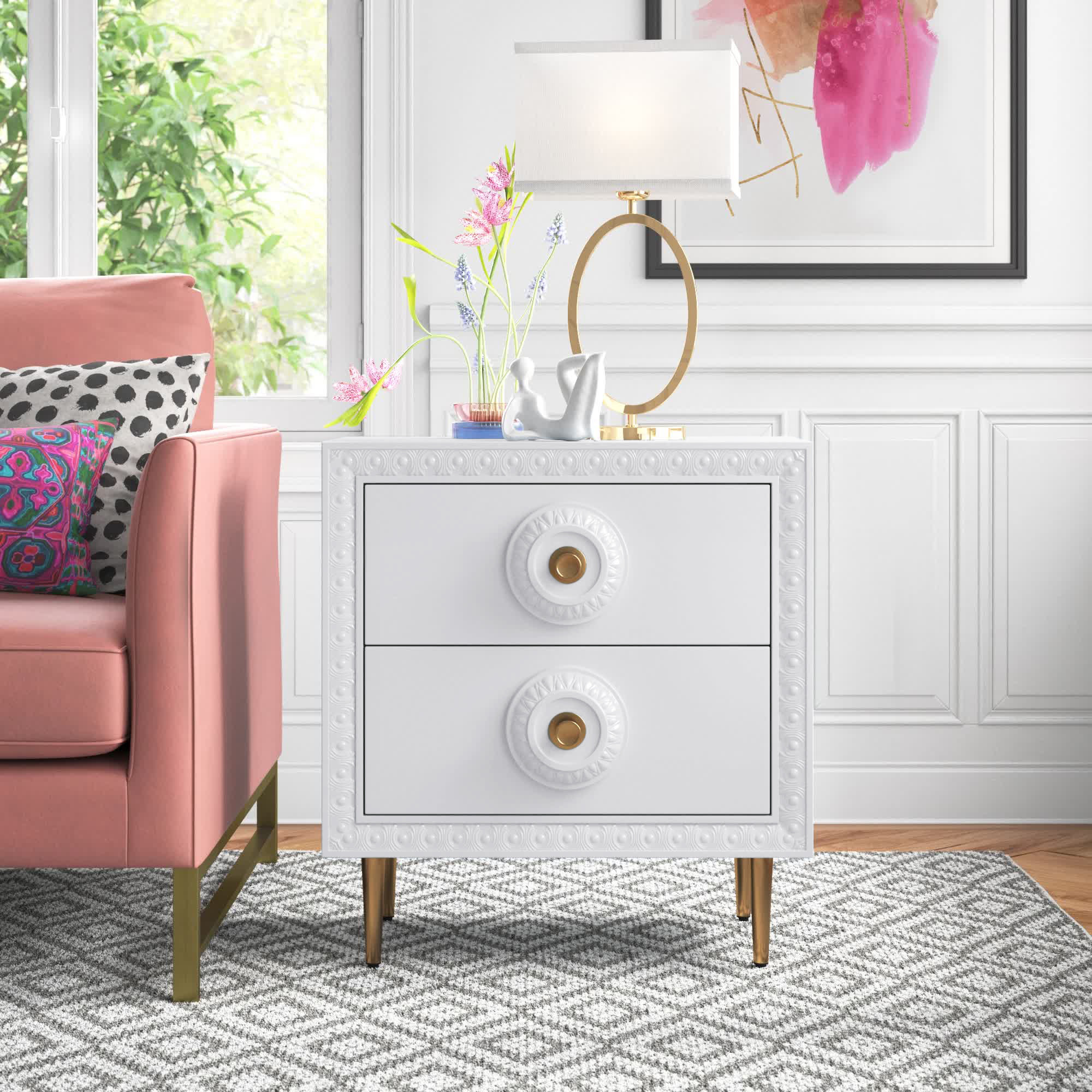 Etta Avenue™ Curtis 2 Drawer End Table - Wayfair Canada