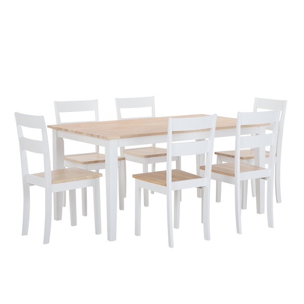 August Grove Meriden Dining Set with 6 Chairs | Wayfair.co.uk