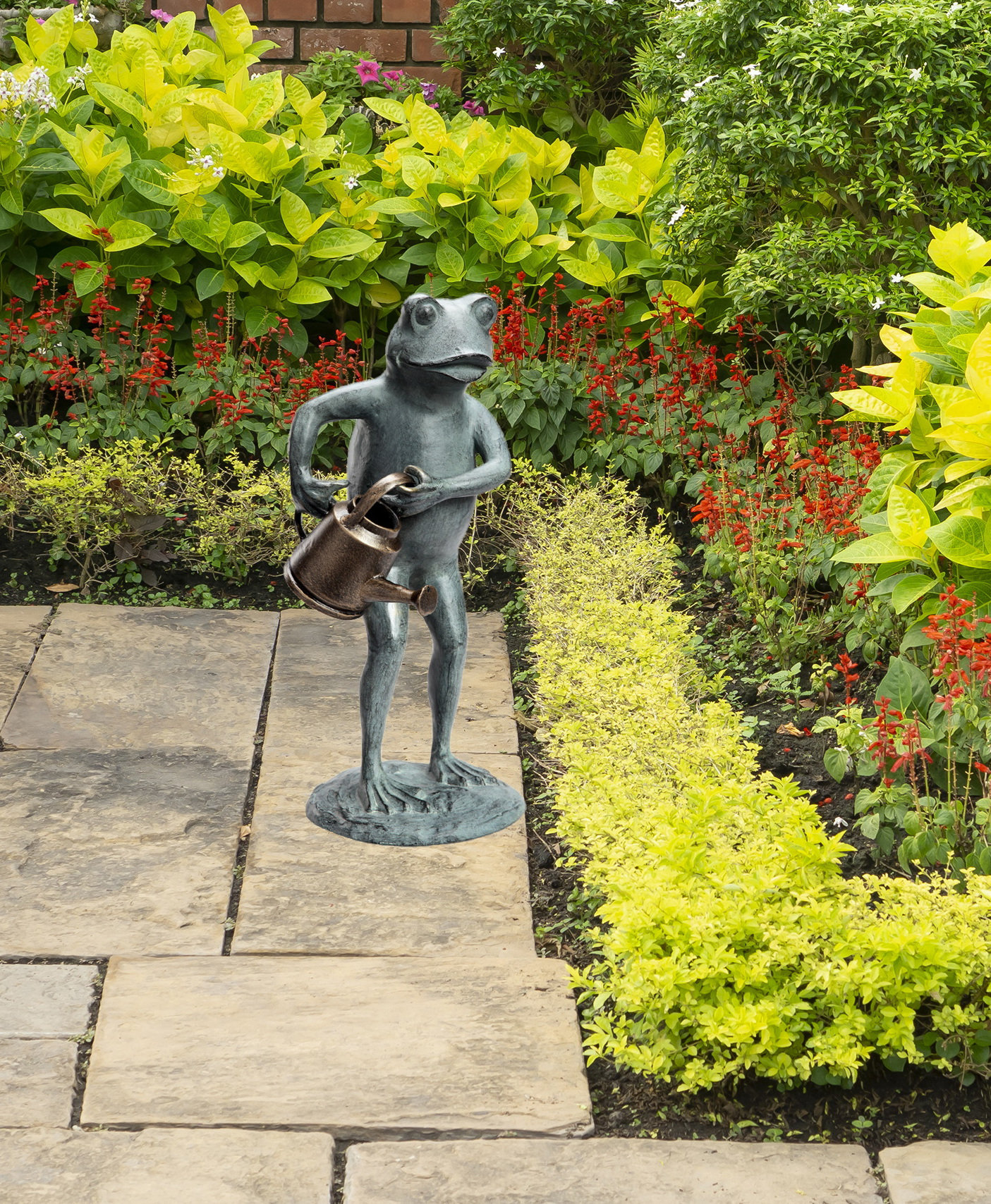 SPI Home Frog with Watering Can Garden Sculpture | Wayfair