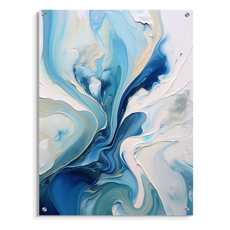 Wrought Studio™ Blue And Grey Ethereal Elixir V - Abstract Acrylic Wall ...