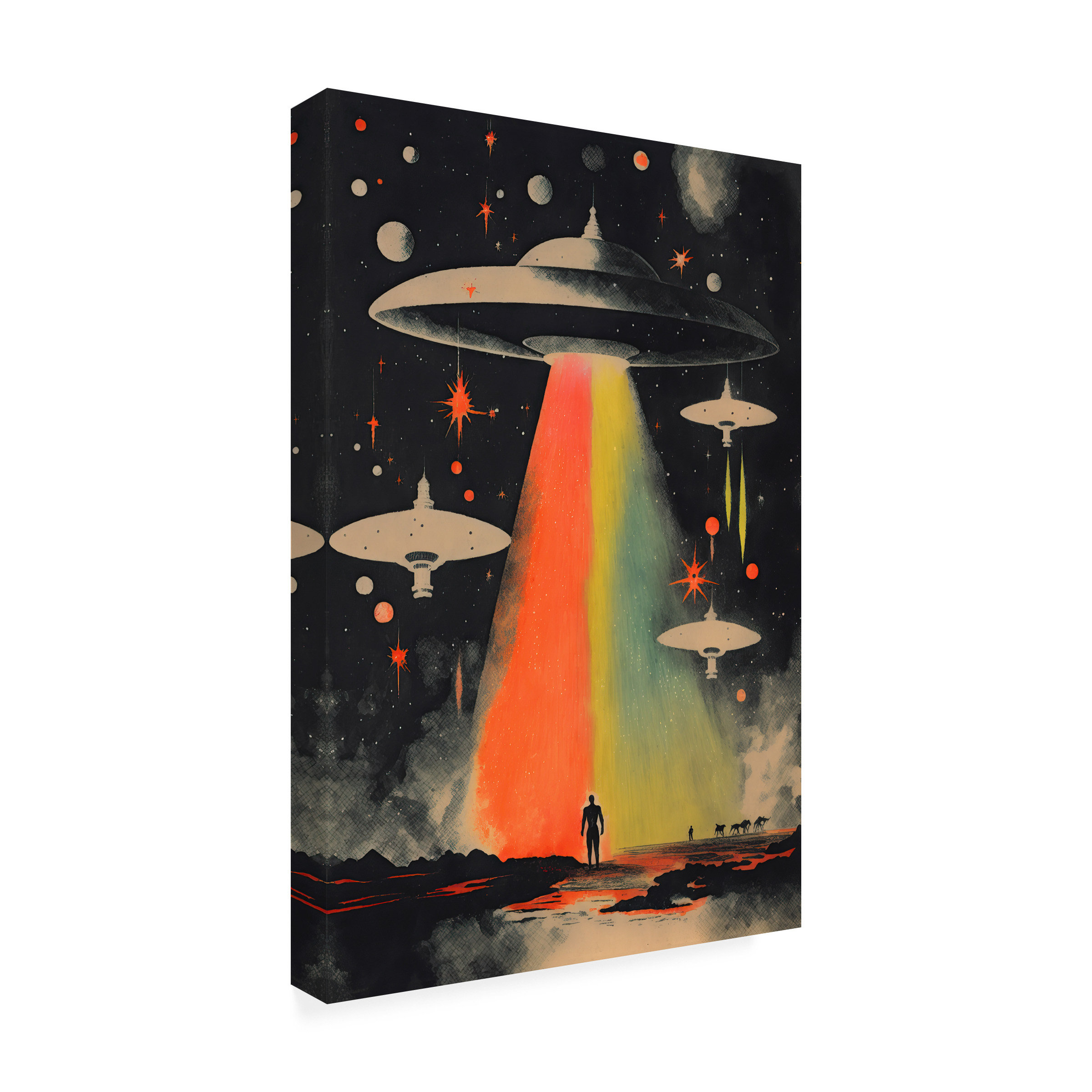 Wrought Studio™ Alianah Invasion On Canvas by Treechild Print | Wayfair