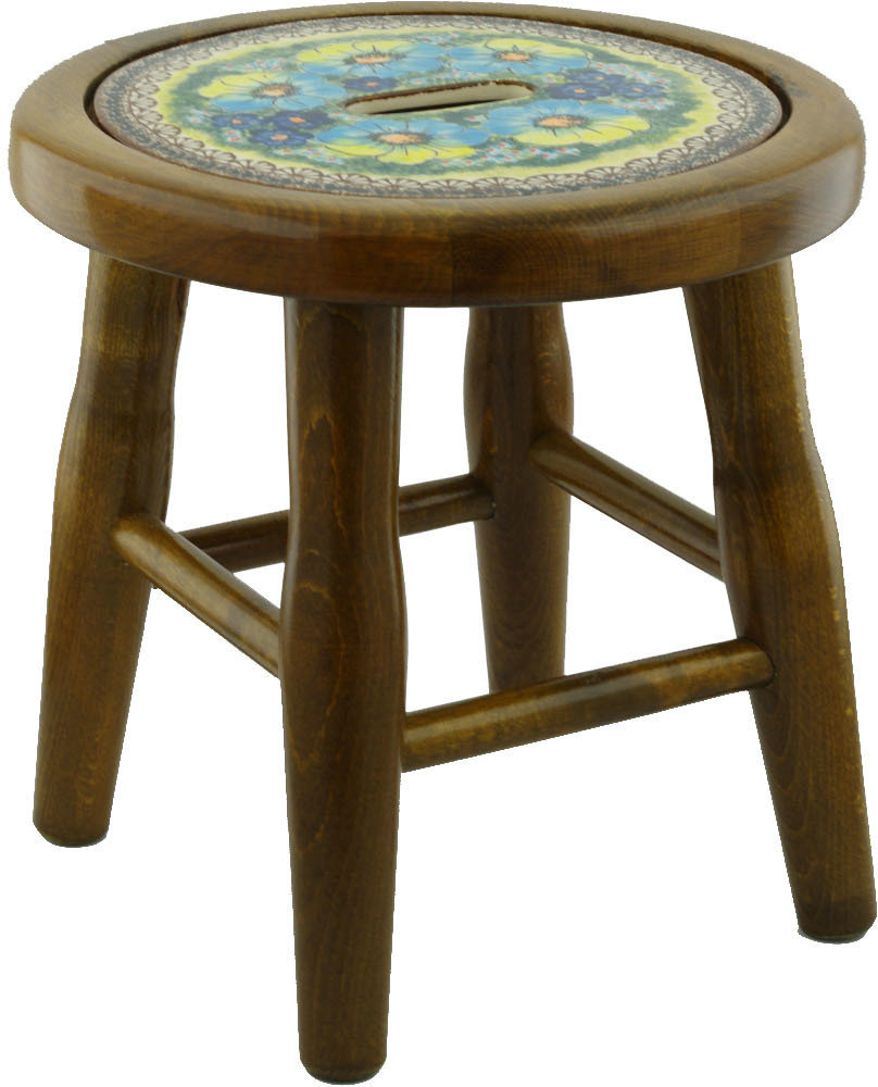Polmedia Sweet Emotions Polish Pottery Accent Stool | Wayfair