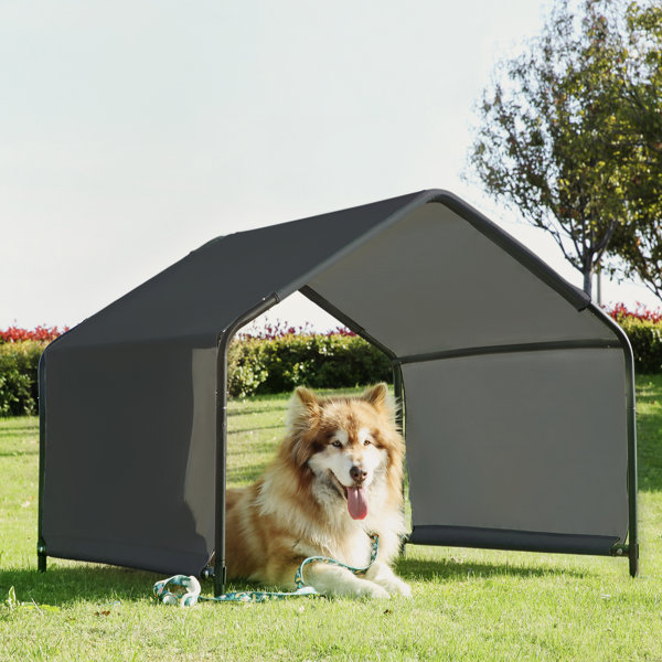 Tucker Murphy Pet™ Outside Canopy Pet House Dog House 4'x4'x3' Dog ...