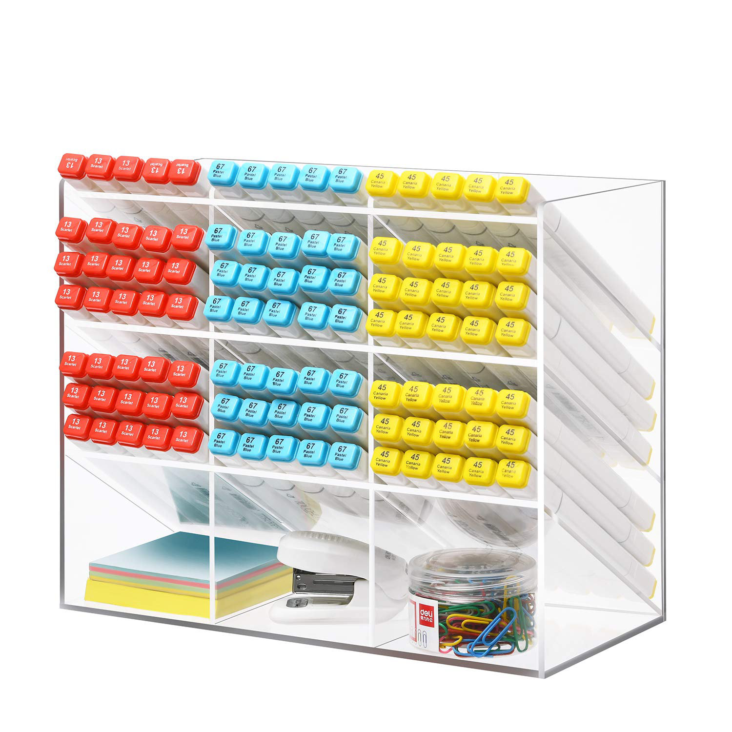 Inbox Zero Clear Pen Organizer Storage, Acrylic Desk Organizer With 12 ...
