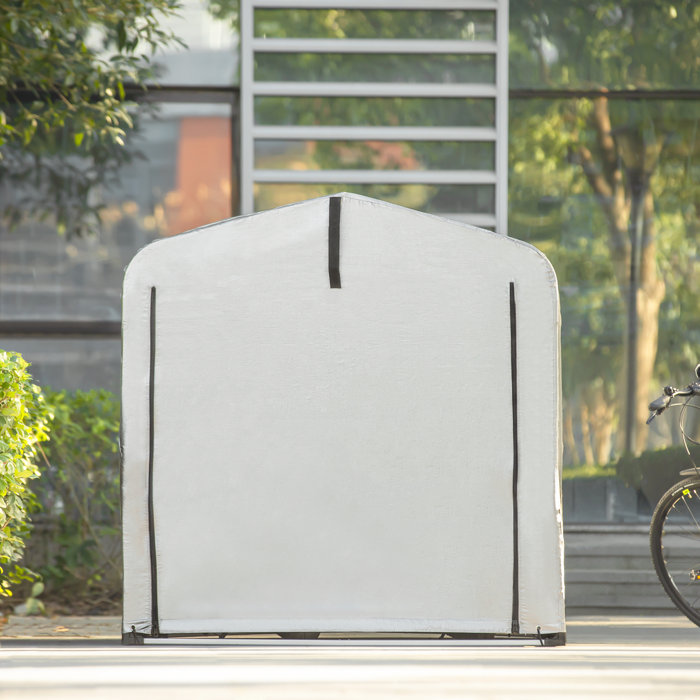 Rebrilliant Stover 5 ft. W x 7 ft. D Polyethylene Dome Bike Shed ...