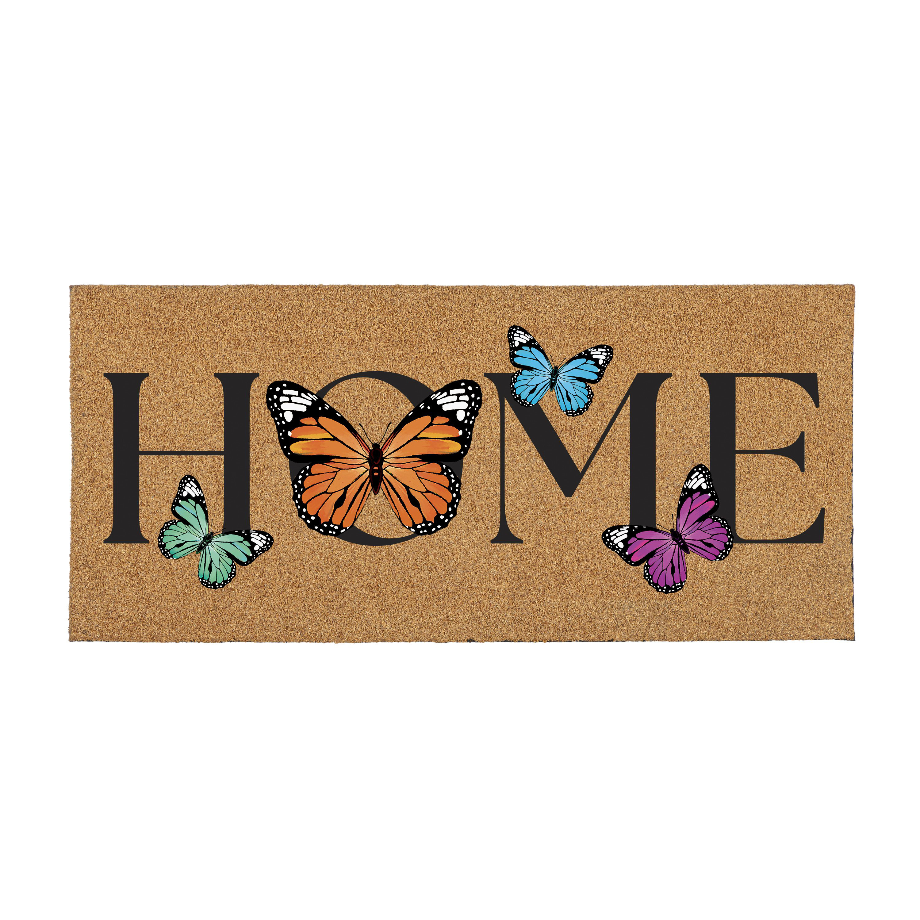 Gracie Oaks Pollinator Garden Butterfly Family, Flocked Coir Sassafras ...
