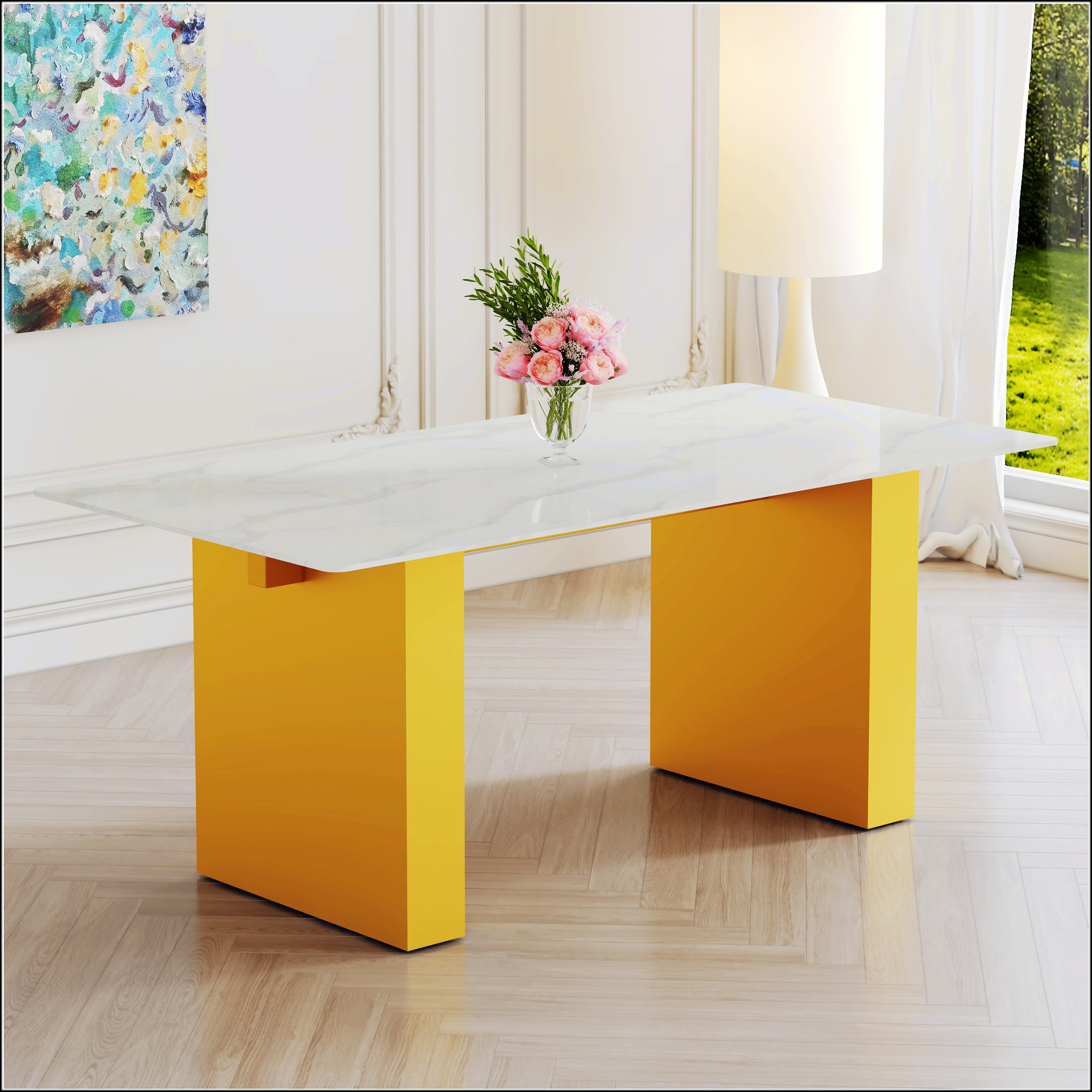 Mercer41 Modern Rectangular Table - Wayfair Canada