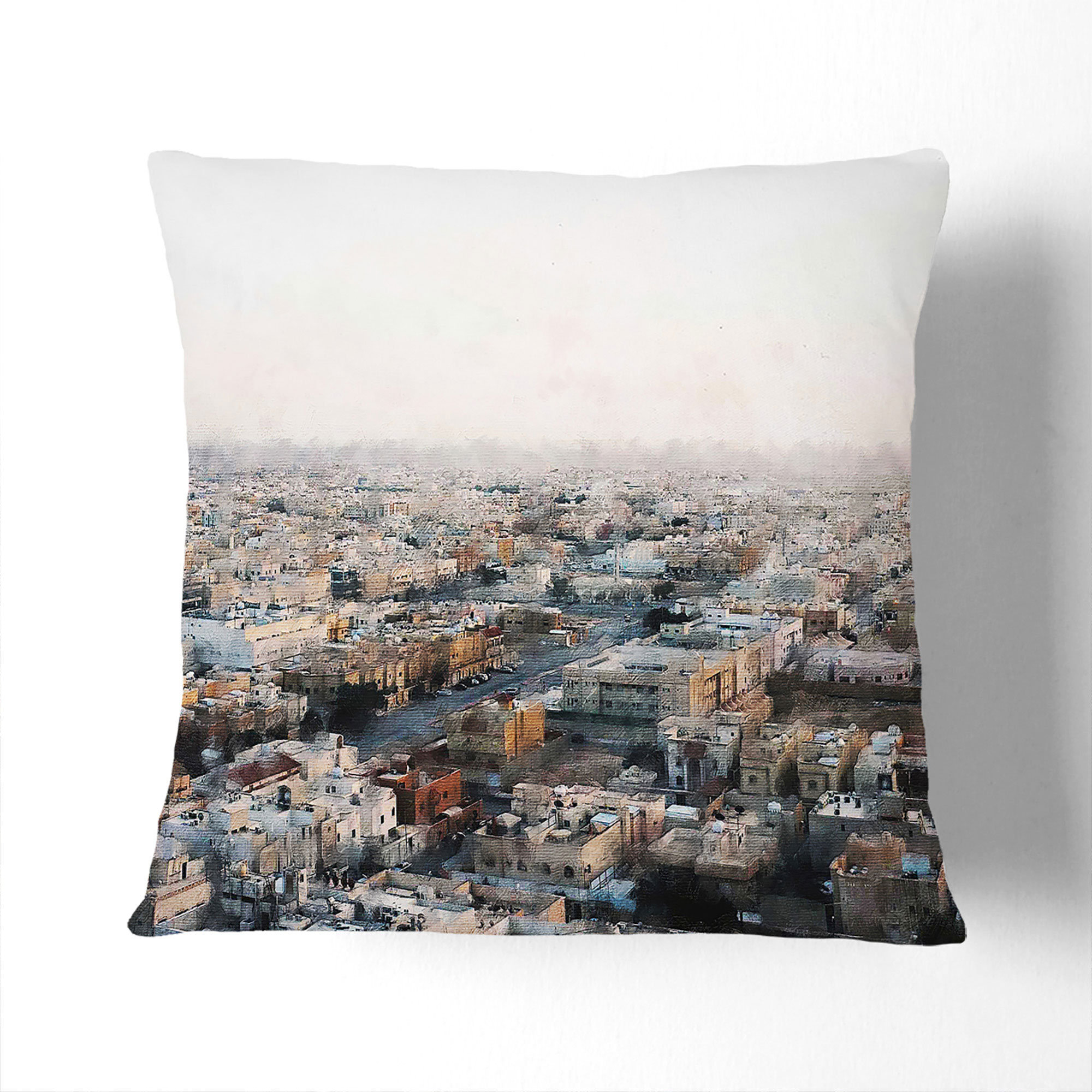 East Urban Home Riyadh Skyline in Saudi Arabia Scatter Cushion Pillow ...