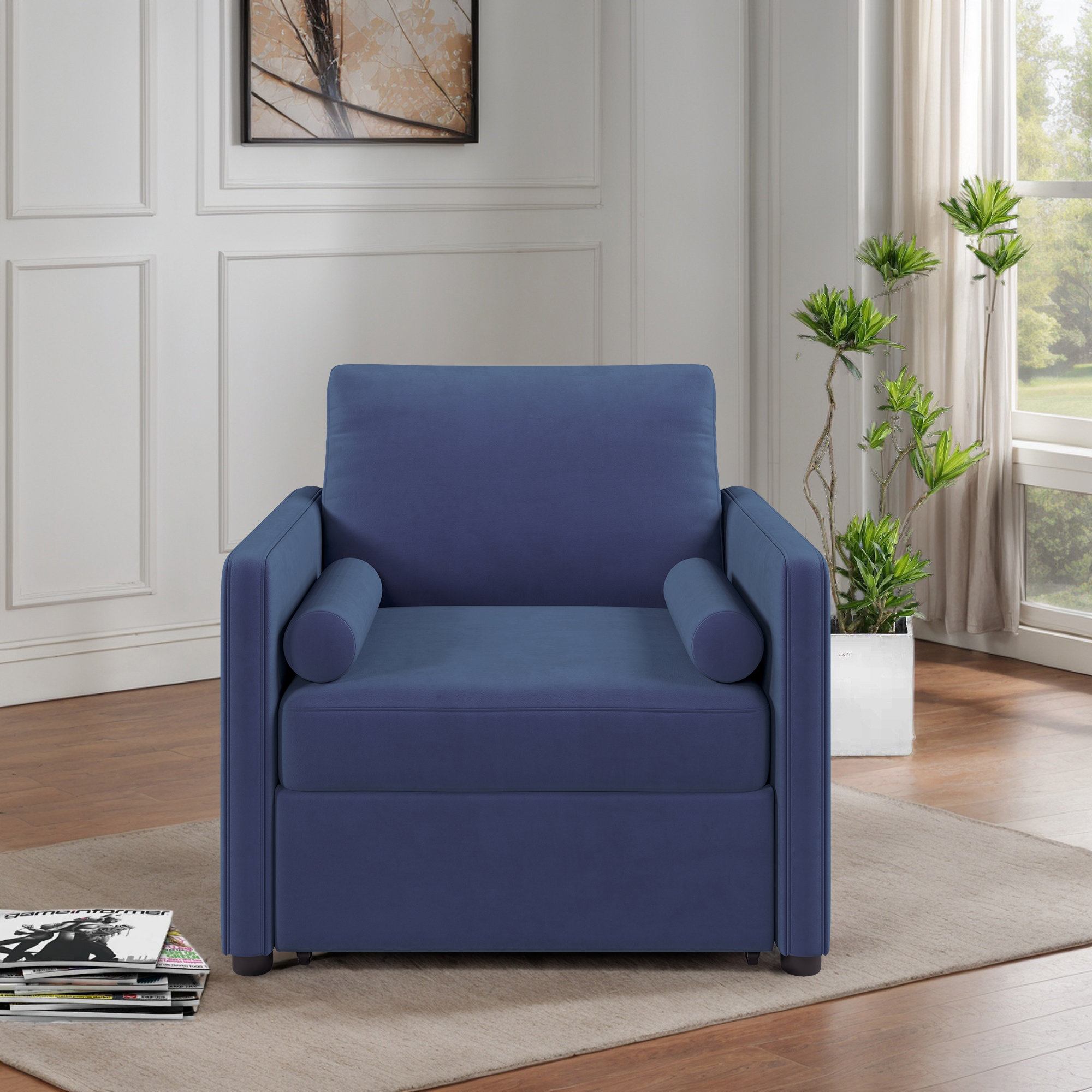 Latitude Run® 35.48" W Convertible Accent Chair | Wayfair
