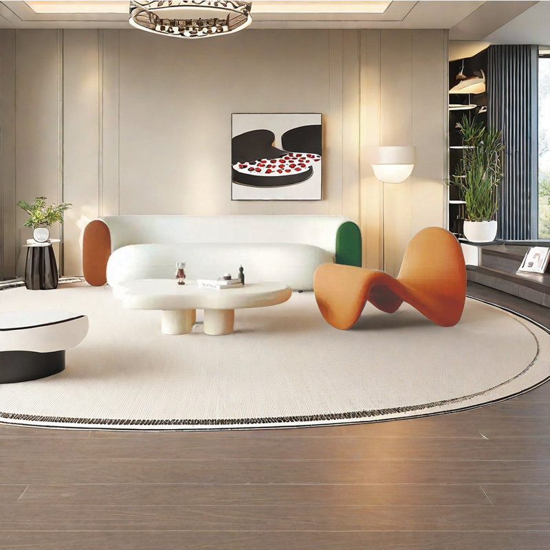 Walkoly Creative curved small apartment sofa | Wayfair