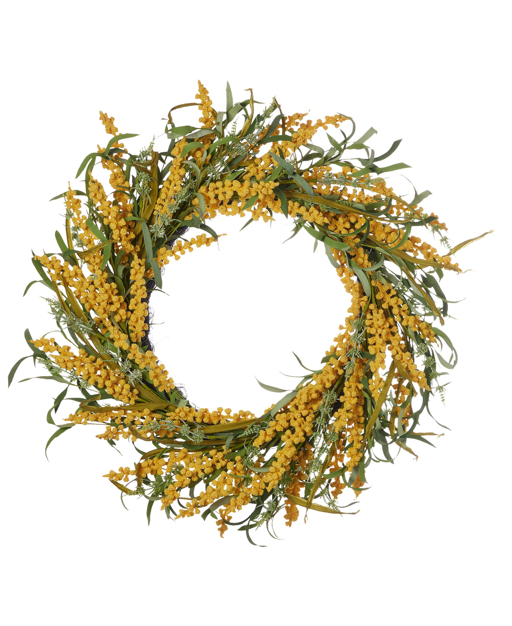 Primrue 24" Yellow Pokeberry Front Door Spring Wreath | Joss & Main