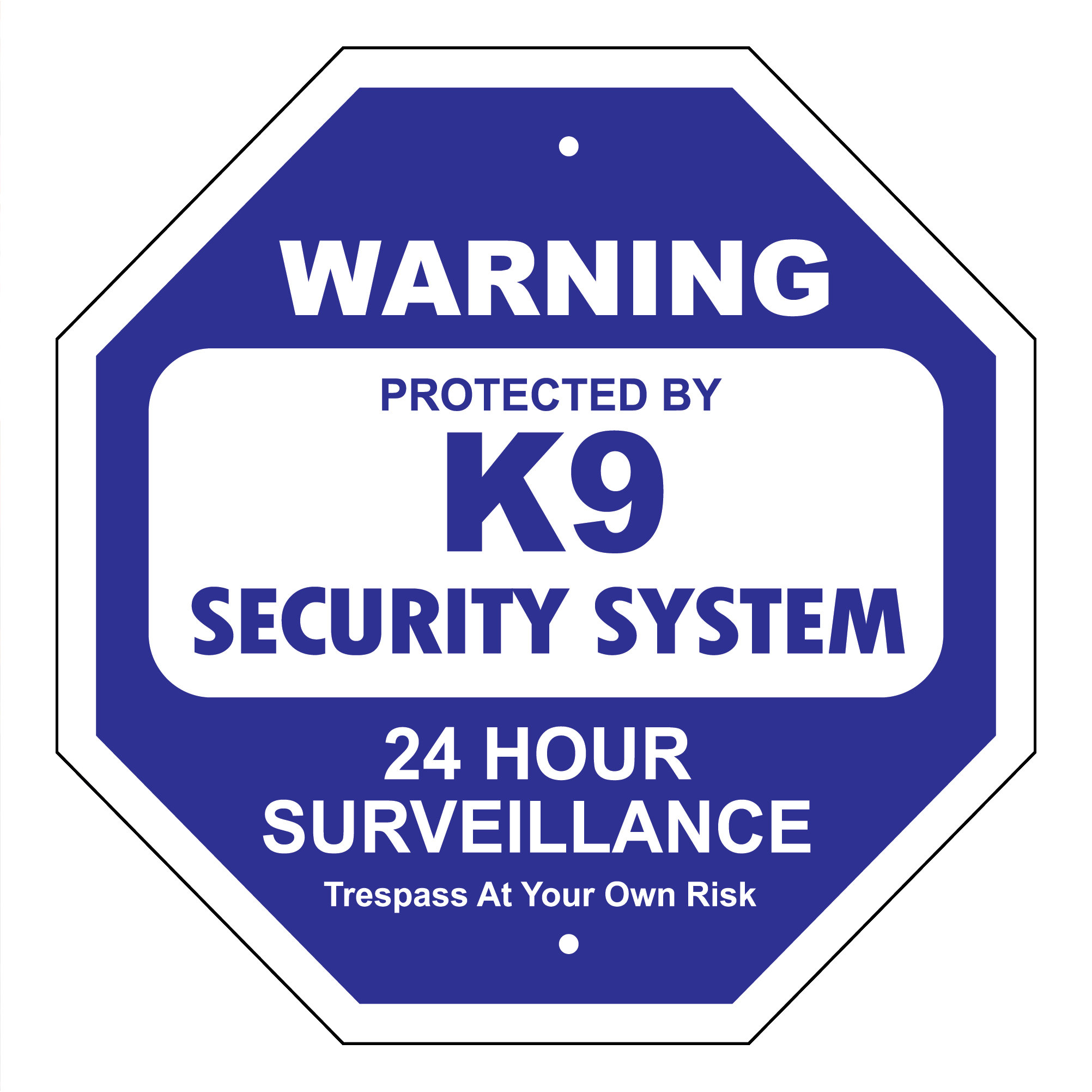 Imagine This Company K9 Security System Garden Security Sign - Wayfair ...