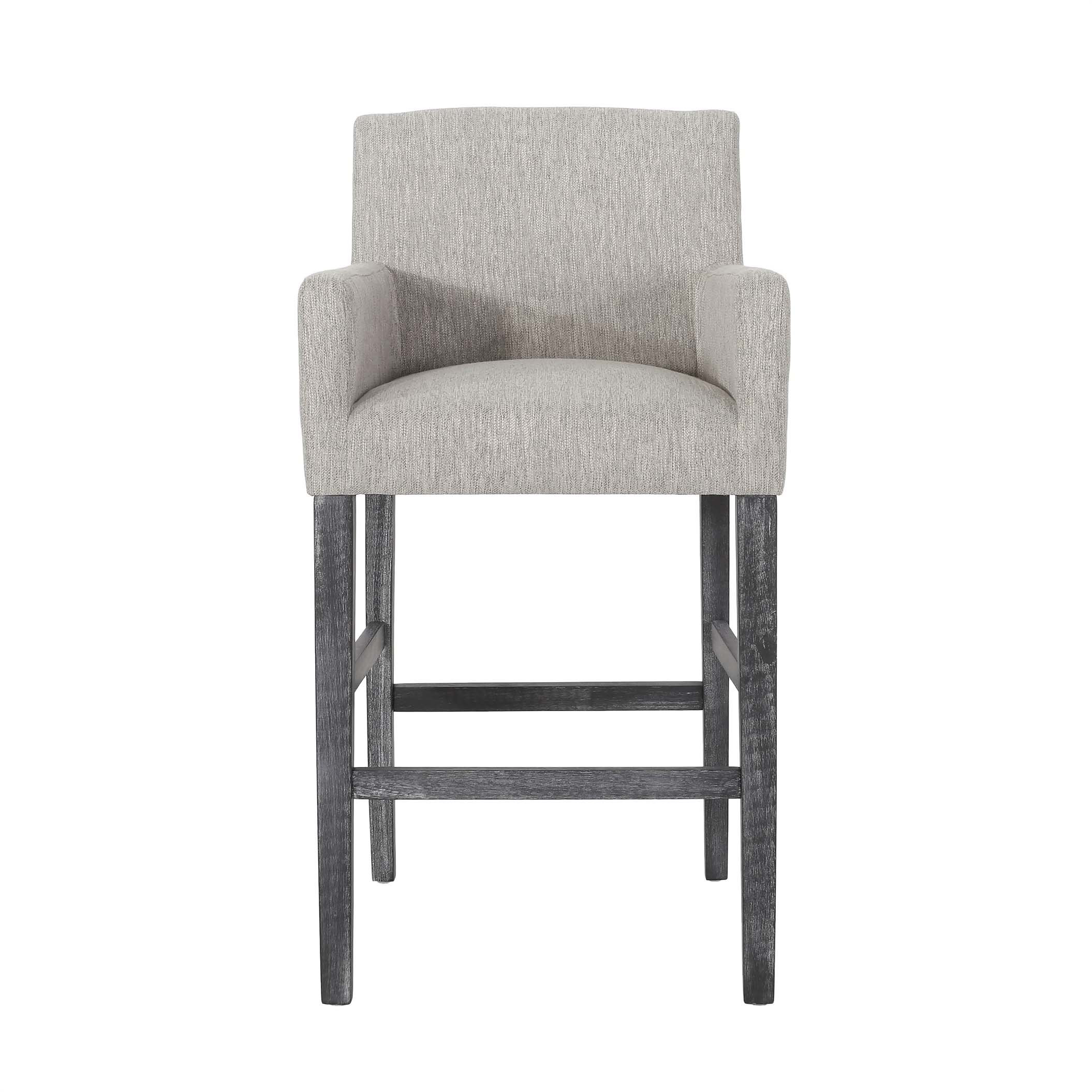 Latitude Run® Upholstered 30.5 Inch Counter Stools - Charcoal/Gray ...