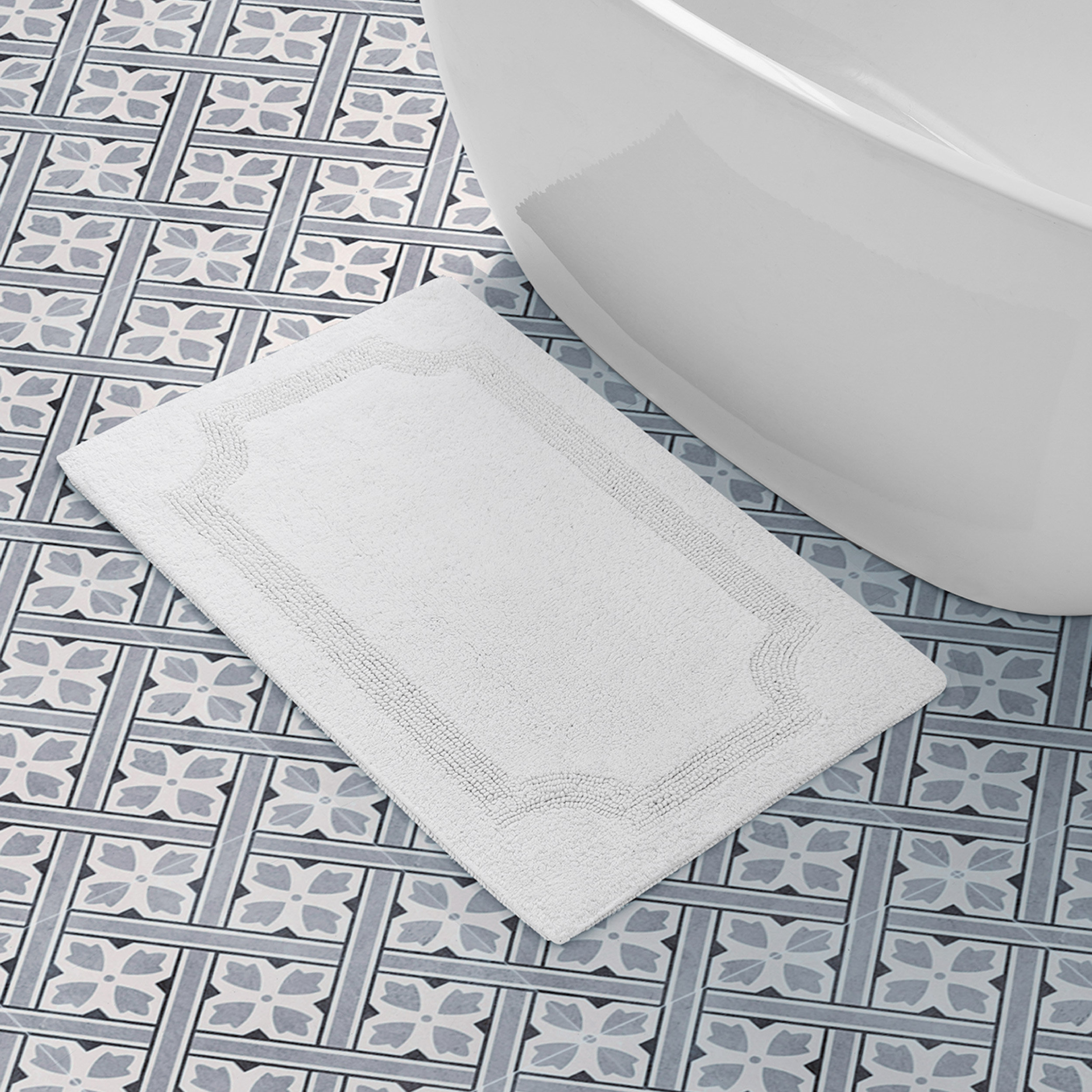Laura Ashley Reversible Cotton Bath Rug & Reviews | Wayfair