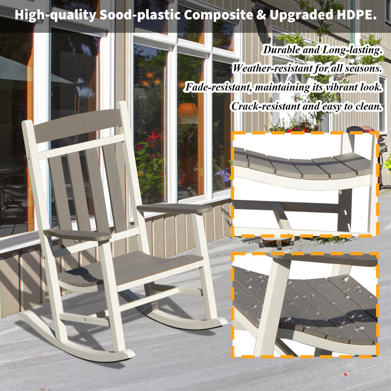 Winston Porter 3-Piece Porch Rocking Chair Set | Wayfair