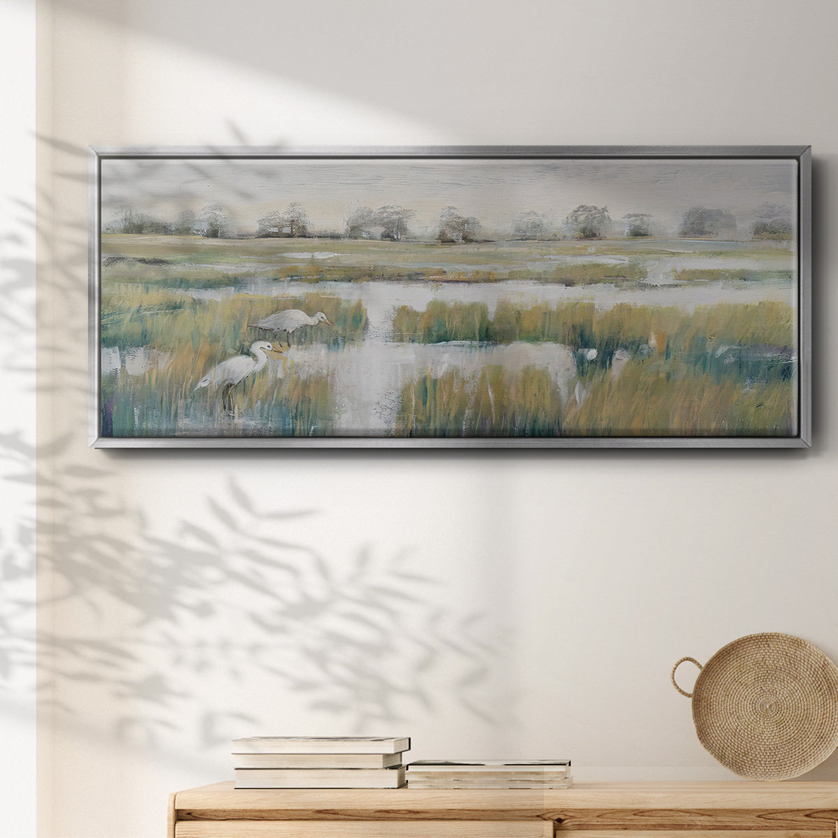 Wexford Home Marshland View V - Framed Canvas | Wayfair