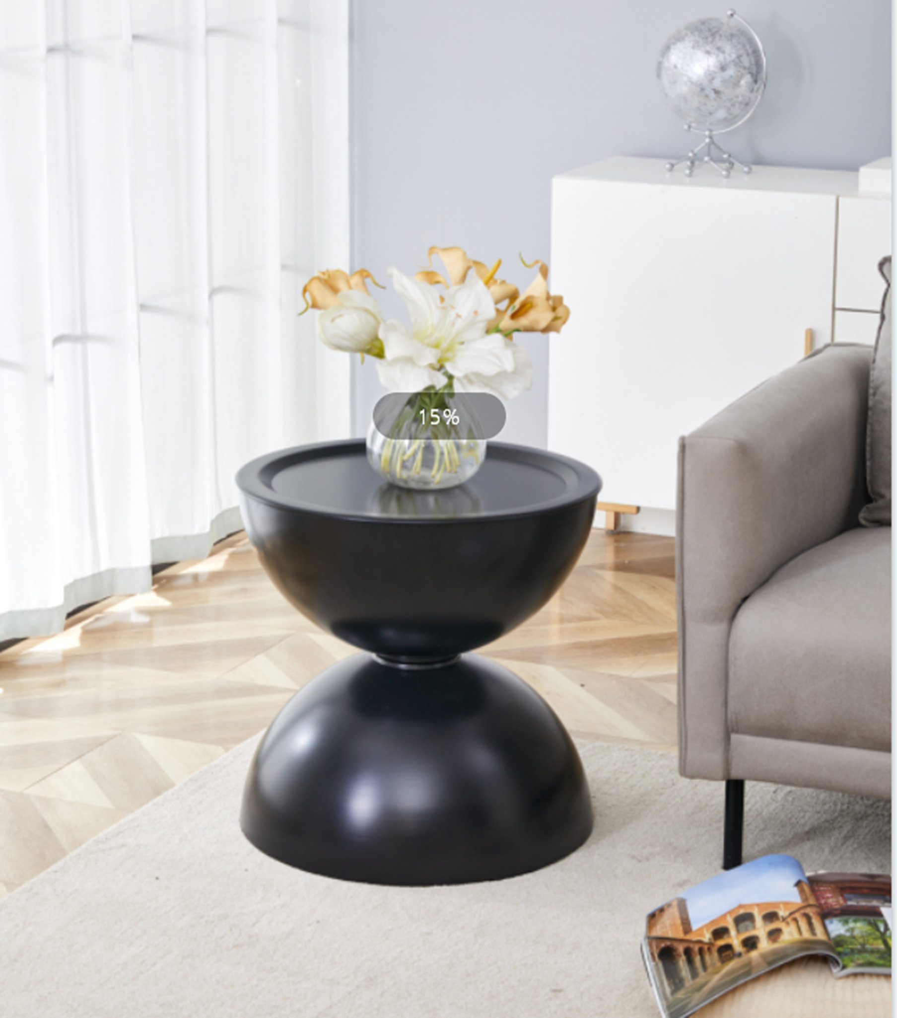 Latitude Run® Coffee Round Tables With Storge Movable Table Top ...