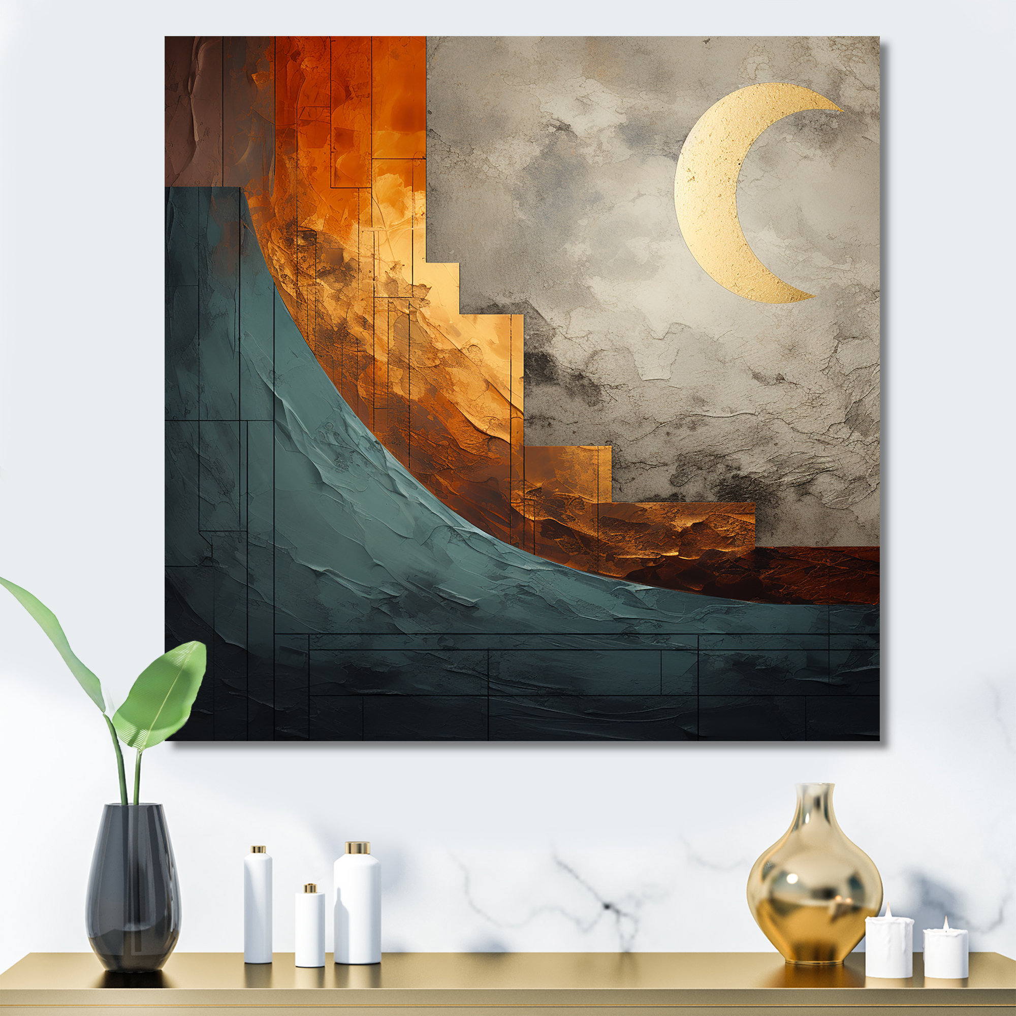 George Oliver Abstract Nature Collages II - Abstract Collages Wall Art ...
