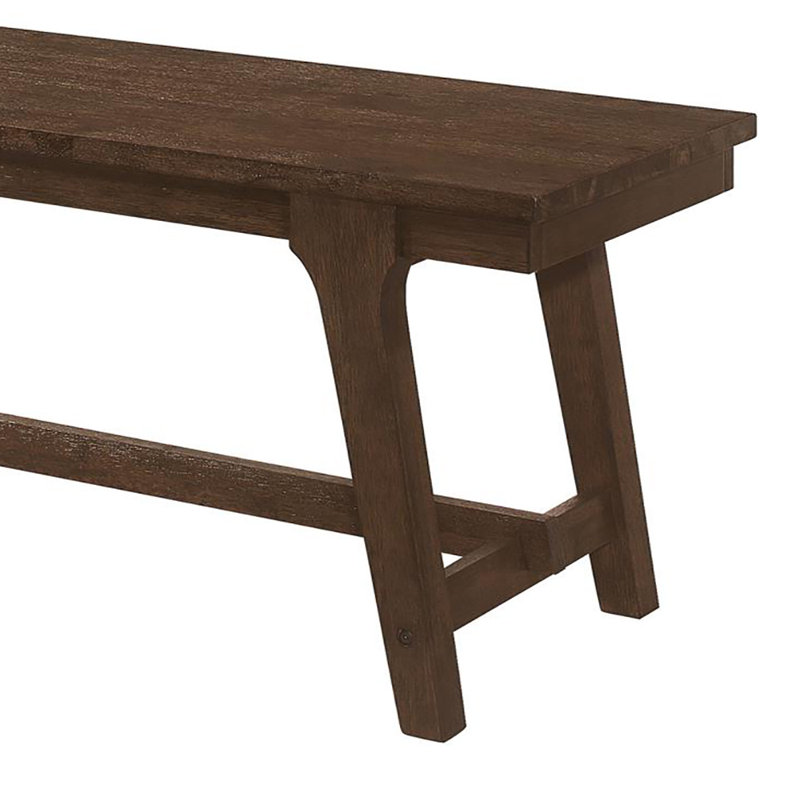 Red Barrel Studio® Egons Solid Wood Dining Bench in Brown | Wayfair