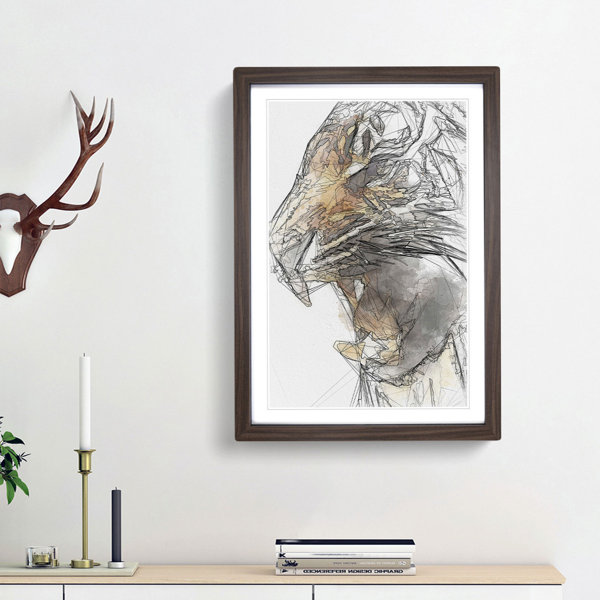 East Urban Home The Fierce Tiger in Abstract - Picture Frame Graphic ...