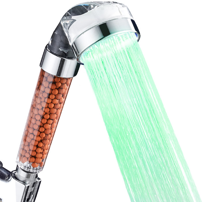 Cobbe Colorful Shower Head with Temperature Sensitive LED, Filter | Wayfair